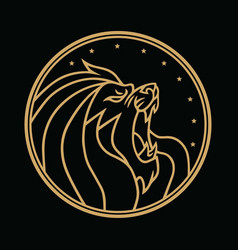 Lion head symbol Royalty Free Vector Image - VectorStock