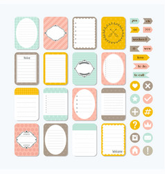 Printable design elements for scrabookng blog and Vector Image