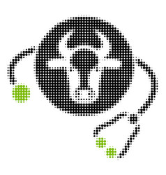 Cow veterinary icon grunge watermark Royalty Free Vector