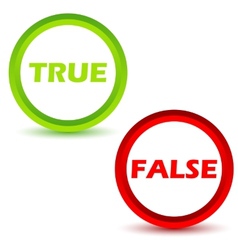 True and false icons Royalty Free Vector Image