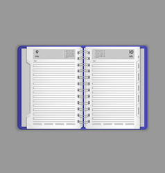 Realistic blank notebook Royalty Free Vector Image