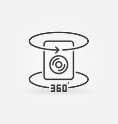 360 degree camera device concept outline Vector Image