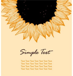 Sunflower background design Royalty Free Vector Image