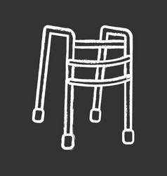 Walker support for disabled people doodle glyph Vector Image