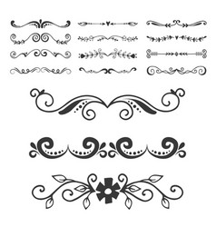 Text separators decoration set Royalty Free Vector Image