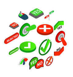 True and false icons Royalty Free Vector Image