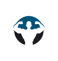 Fitness gym graphic design template isolated Vector Image