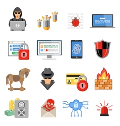 Device security icon set Royalty Free Vector Image