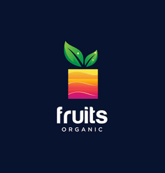 Fruit logo design Royalty Free Vector Image - VectorStock
