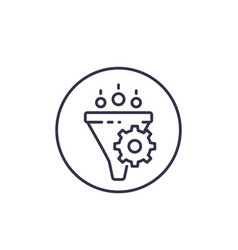 Conversion rate optimization sales funnel icon Vector Image