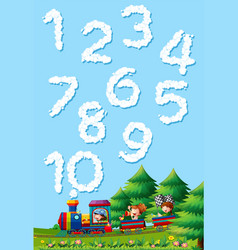 Cloud english alphabet font Royalty Free Vector Image