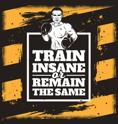 Conceptual motivational poster for a boxing Vector Image