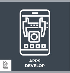 Object detection app app icon Royalty Free Vector Image