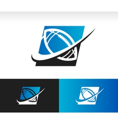 Swoosh football logo icon Royalty Free Vector Image