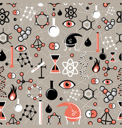 Science pattern physics or chemical experiment Vector Image
