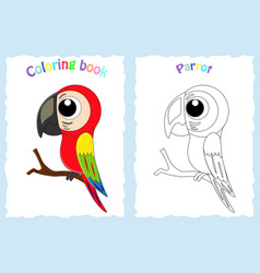 Coloring book page for children with colorfu Vector Image