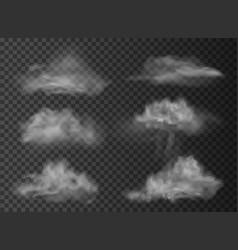 Clouds white fog smog on transparent background Vector Image Clouds white fog smog on transparent background Vector Image