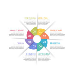 Circle infographics - eight elements Royalty Free Vector