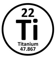 Periodic table element titanium icon Royalty Free Vector