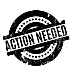 Action needed rubber stamp Royalty Free Vector Image