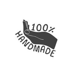 100 handmade icon percent hand made Royalty Free Vector