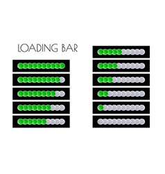 Green loading bars Royalty Free Vector Image - VectorStock