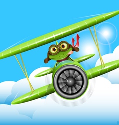 Frog pilot Royalty Free Vector Image - VectorStock