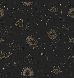 Seamless galaxy pattern Royalty Free Vector Image
