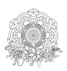Mandala adult coloring pages Royalty Free Vector Image