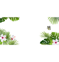 Hibiscus single tropical flower Royalty Free Vector Image