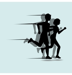 Runner avatar design Royalty Free Vector Image