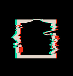 Glitch effect for frame Royalty Free Vector Image
