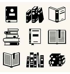 Icon school book with bookmark in flat style Vector Image