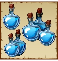 Magic elixir cartoon frost potion closed phial Vector Image