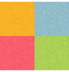 Seamless loop spiral patterns in multiple color Vector Image