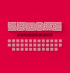 Single line font Royalty Free Vector Image - VectorStock