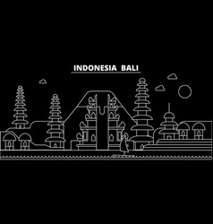 Indonesia bali line travel skyline set indonesia Vector Image