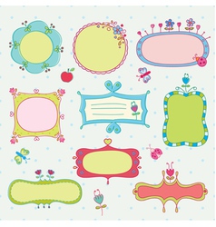 Set doodle frames Royalty Free Vector Image - VectorStock