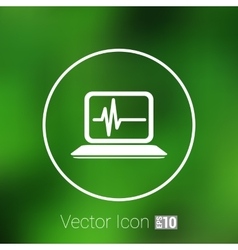 Computer diagnostics icon laptop test isolated Vector Image