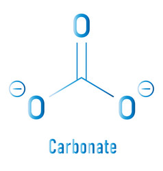 Carbonate anion chemical skeletal formula Vector Image