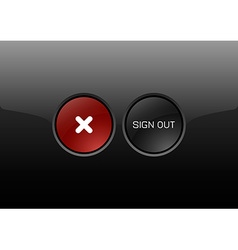 Sign out button Royalty Free Vector Image - VectorStock