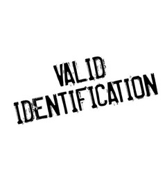 Valid identification rubber stamp Royalty Free Vector Image