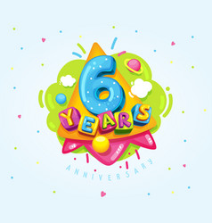 6 years Royalty Free Vector Image - VectorStock