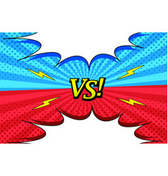 Comic fight horizontal background Royalty Free Vector Image