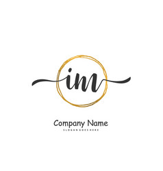 M mm initial handwriting and signature logo Vector Image