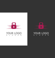 S alphabet lock symbol guard for logo design Vector Image
