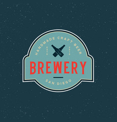 Set of vintage brewery logos Royalty Free Vector Image