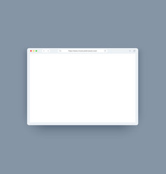 Old browser interface template isolated browser Vector Image