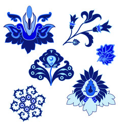 Set of decorative borders in traditional russian Vector Image