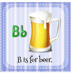 Alphabet beer b Royalty Free Vector Image - VectorStock